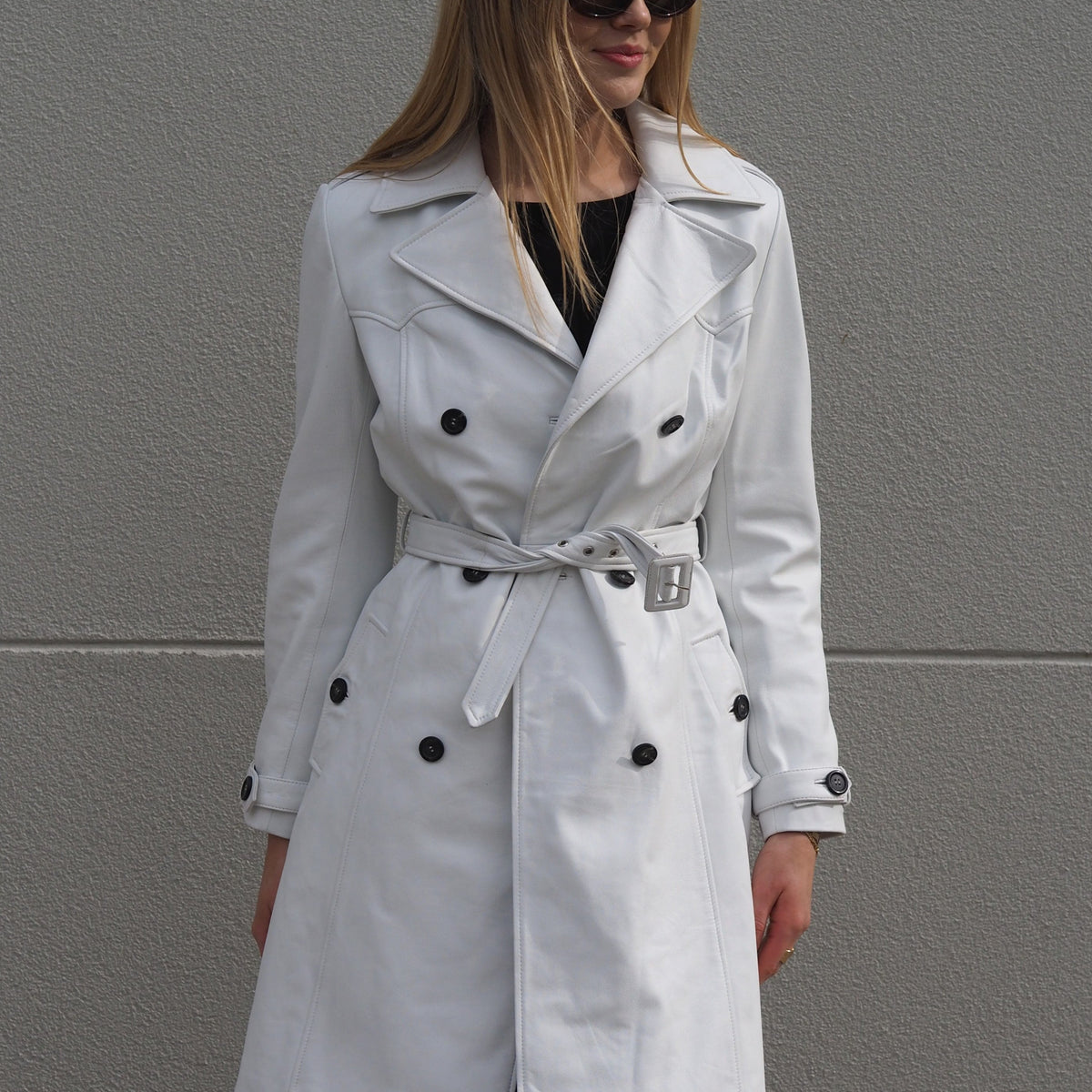 Pheobe Trench | White – CadelleLeather